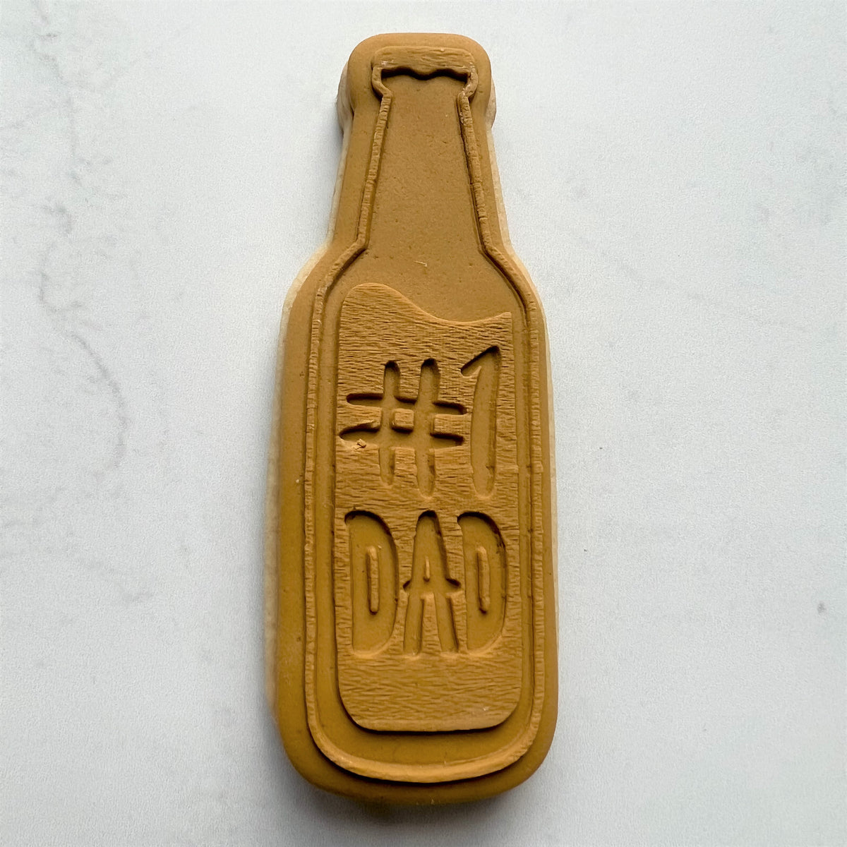 #1 Dad Bottle Raised Stamp and Cutter Set – Boss 'Em Cookies Cutters ...